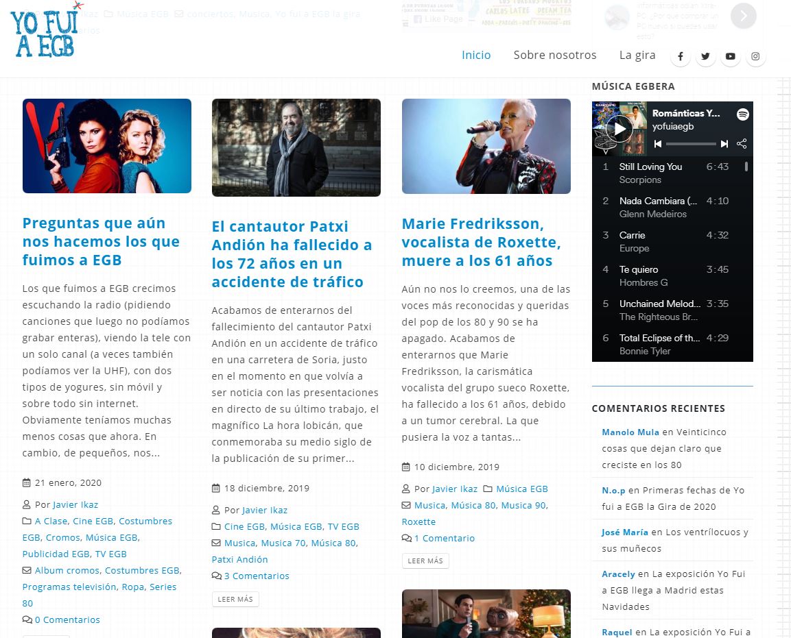 Lanzamos la nueva web de Yo Fuí A Egb – Innotu